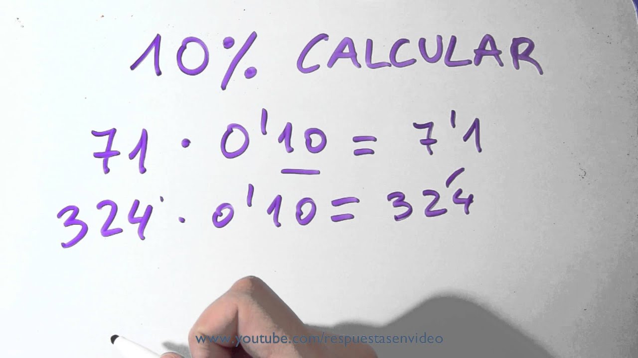 Calcula el valor del 10 por ciento