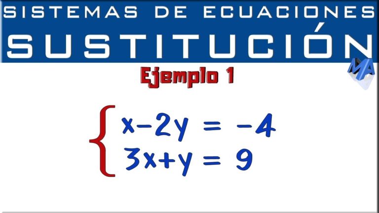 Método De Sustitución Para Resolver Sistemas De Ecuaciones