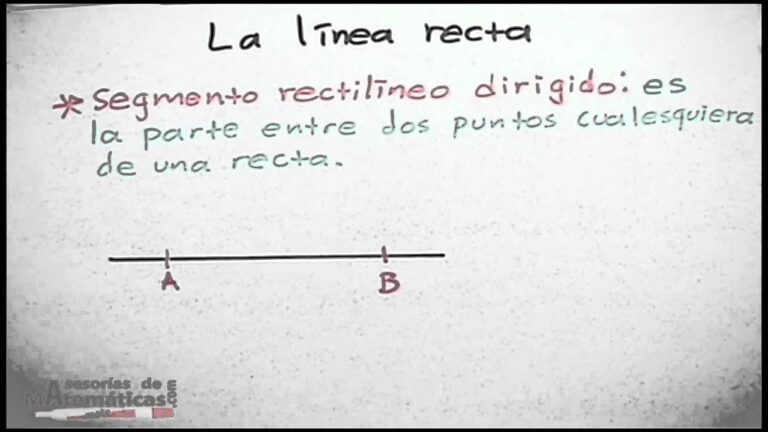 Qué es una línea recta en geometría