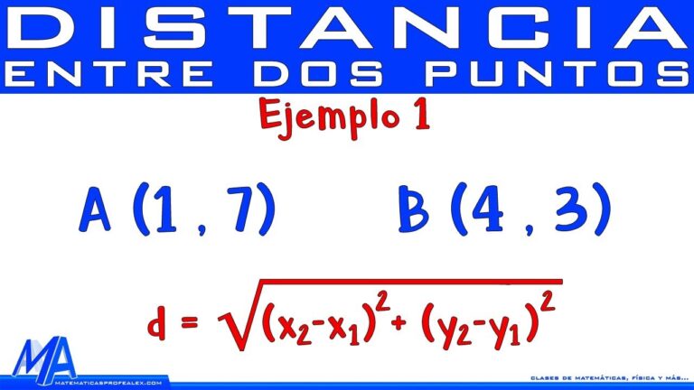 Ejemplos de la fórmula de distancia entre dos puntos