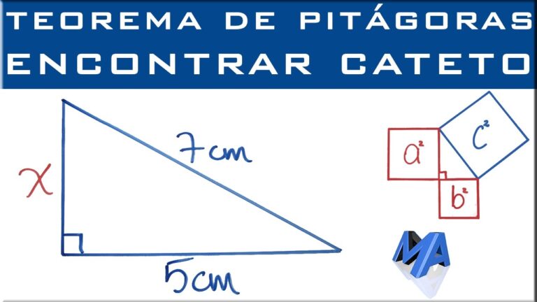 Fórmula para calcular un cateto utilizando el teorema de Pitágoras