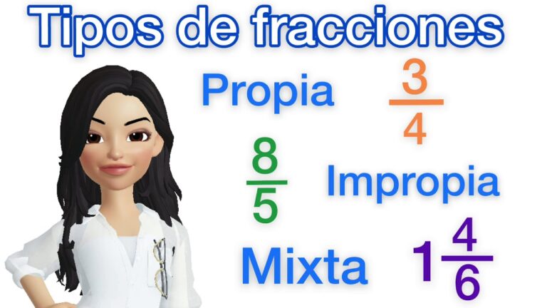 Tipos de fracciones: propias impropias y mixtas