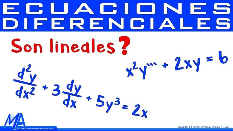Cómo determinar si una ecuación diferencial es lineal