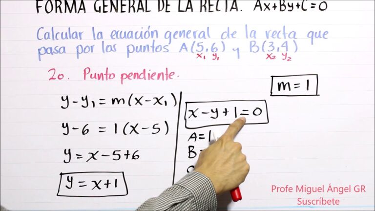 Cómo calcular el signo de la pendiente de una recta en la ecuación ax ...