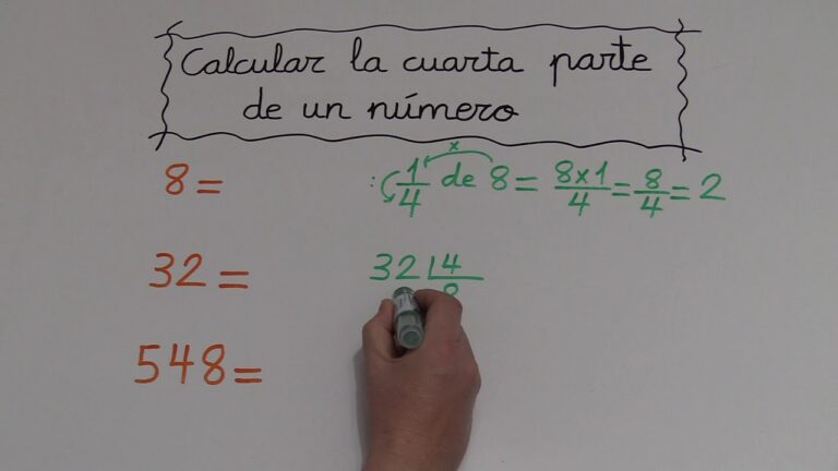 Cómo calcular la cuarta parte de un número de forma sencilla