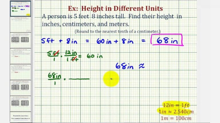 Convertir altura en pies y pulgadas a centímetros